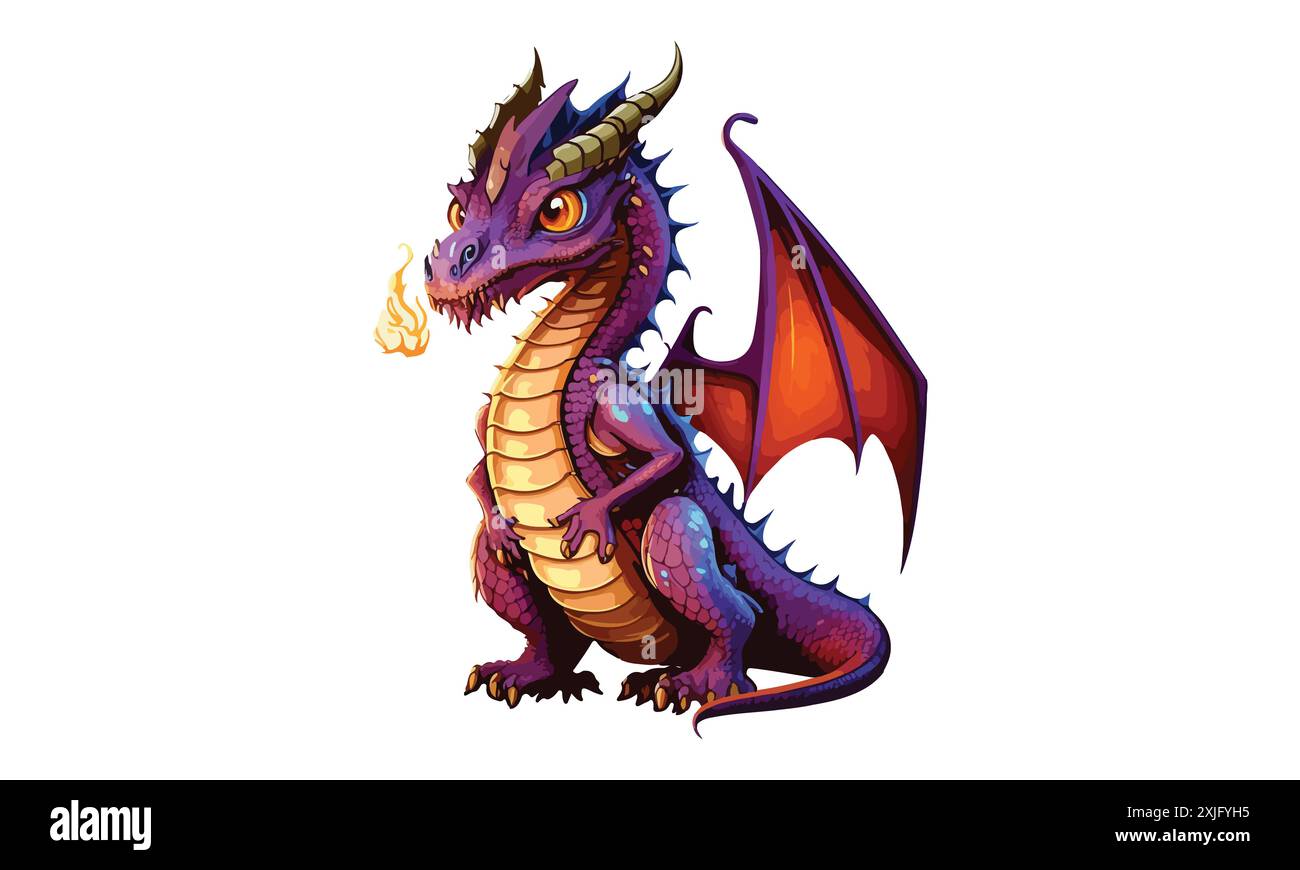 Dragon Full Body Cartoon Vector Illustration Stock Vector Image & Art ...