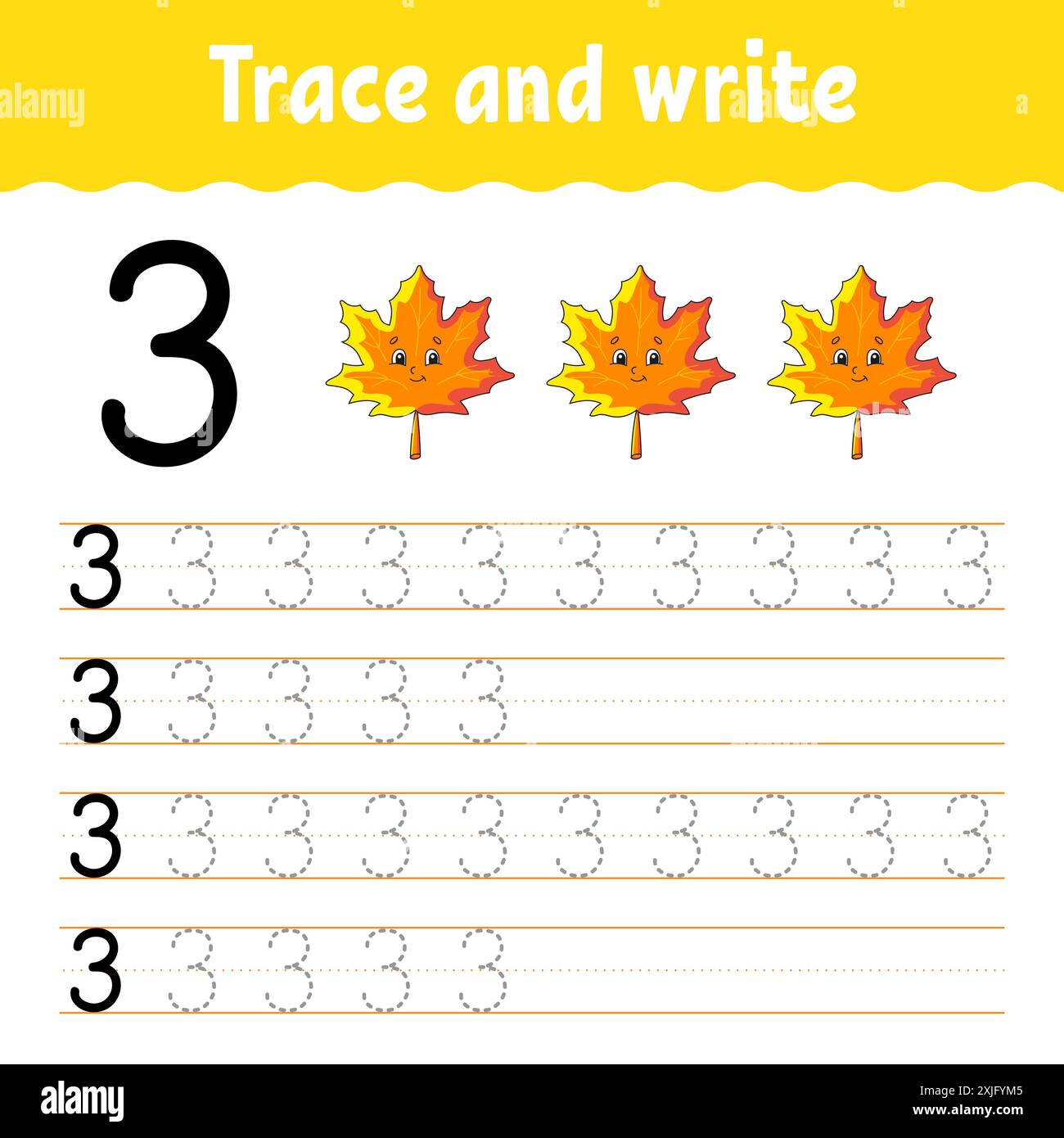 Learn Numbers. Trace and write. Handwriting practice. Learning numbers ...