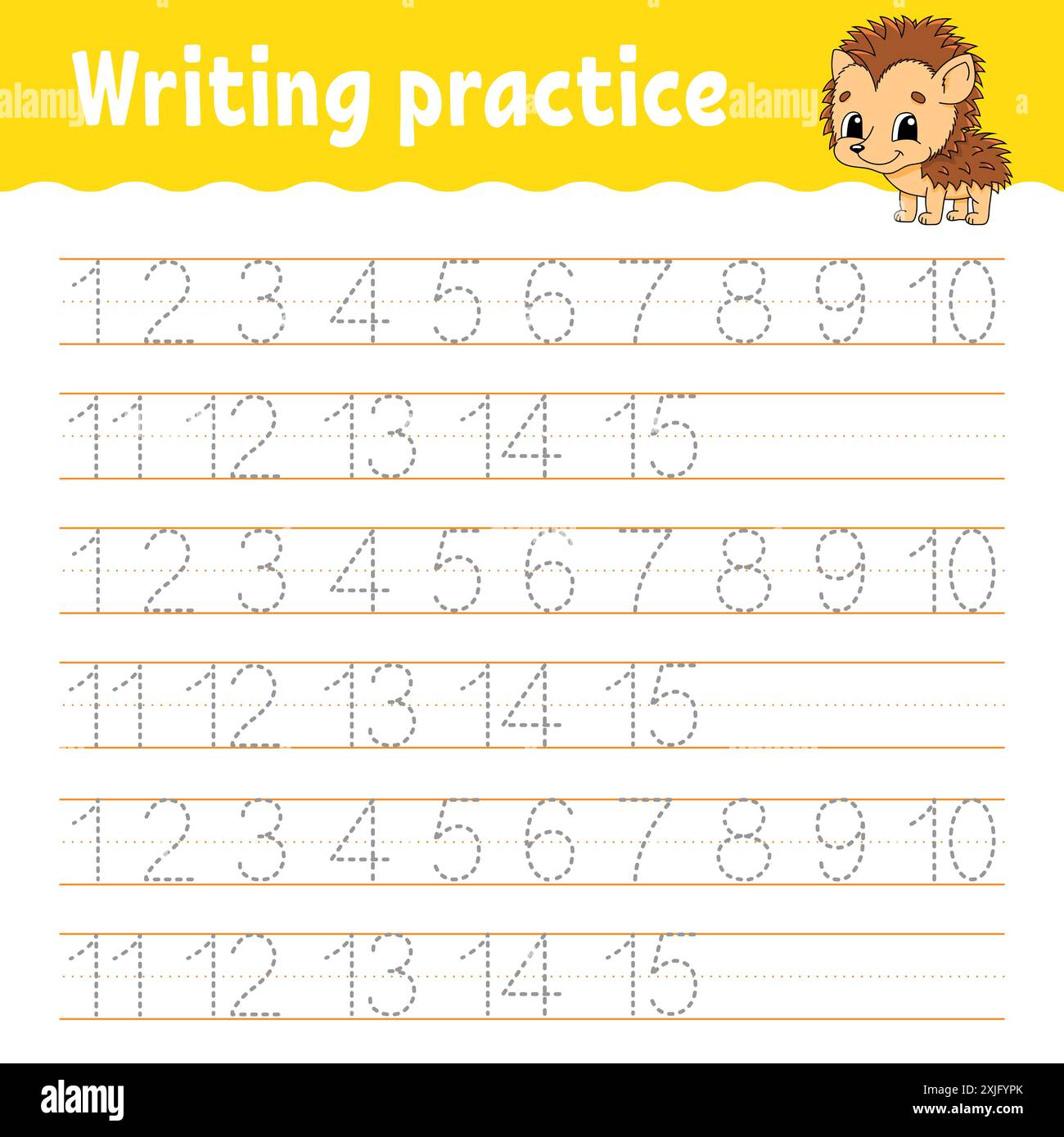 Learn Numbers. Trace and write. Handwriting practice. Learning numbers ...