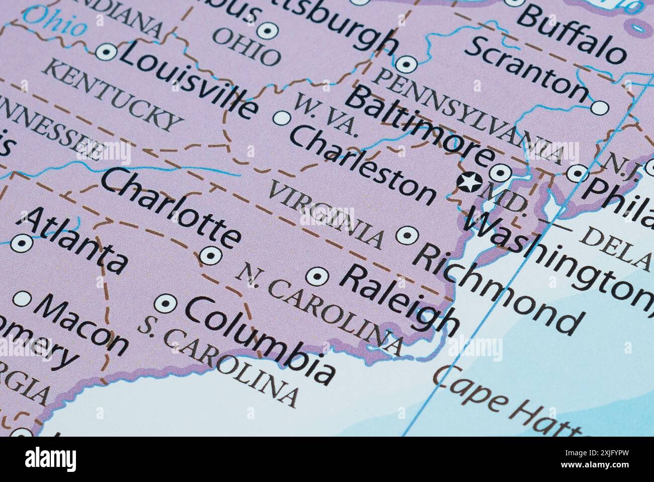 Macro photography of Virginia state of United States of america ...