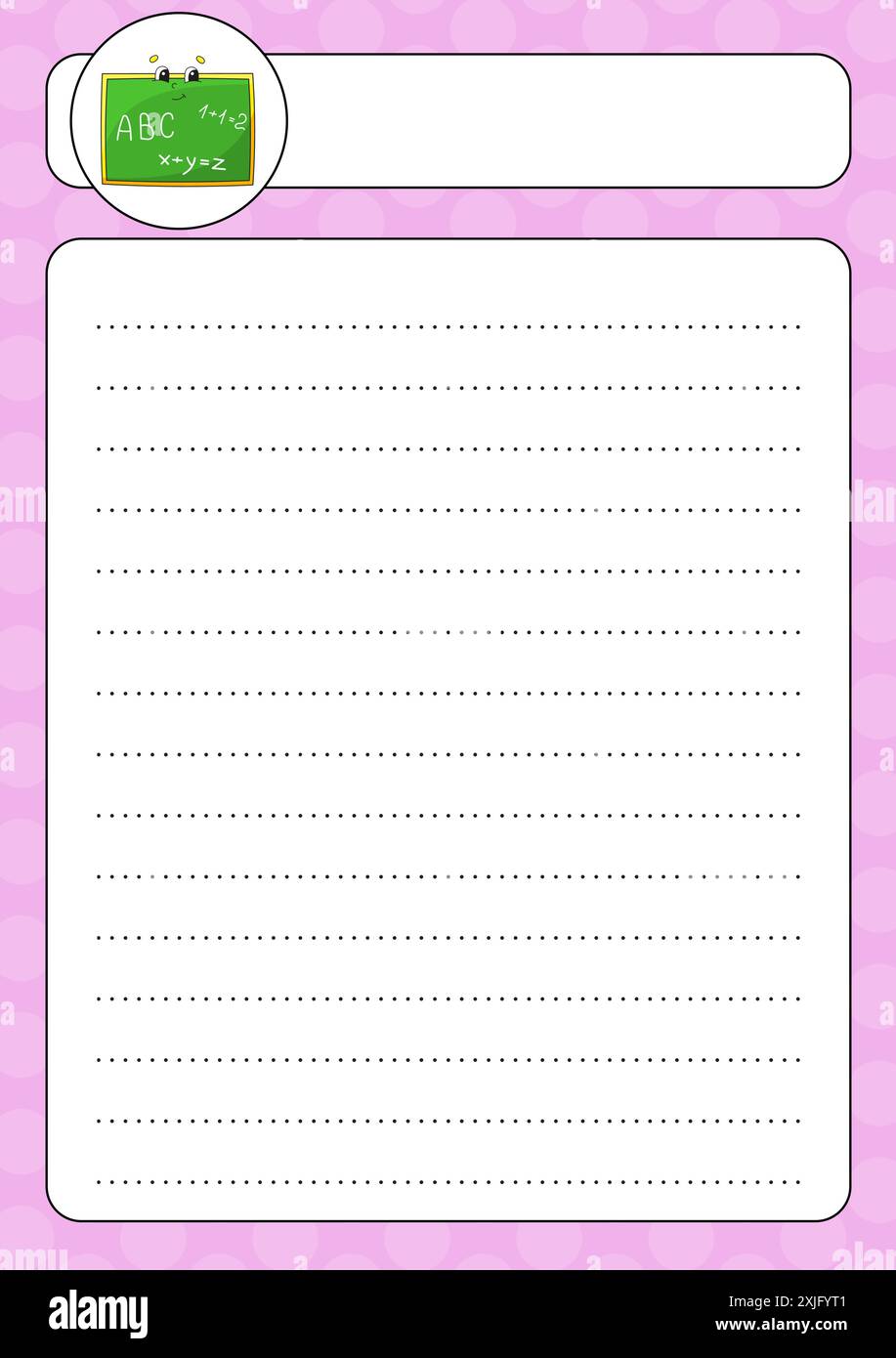 Lined sheet template. Handwriting paper. For diary, planner, checklist ...