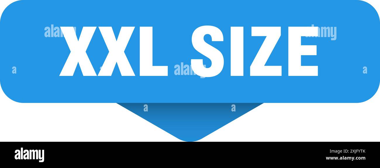 xxl size sticker. xxl size sign on transparent background. rectangular ...