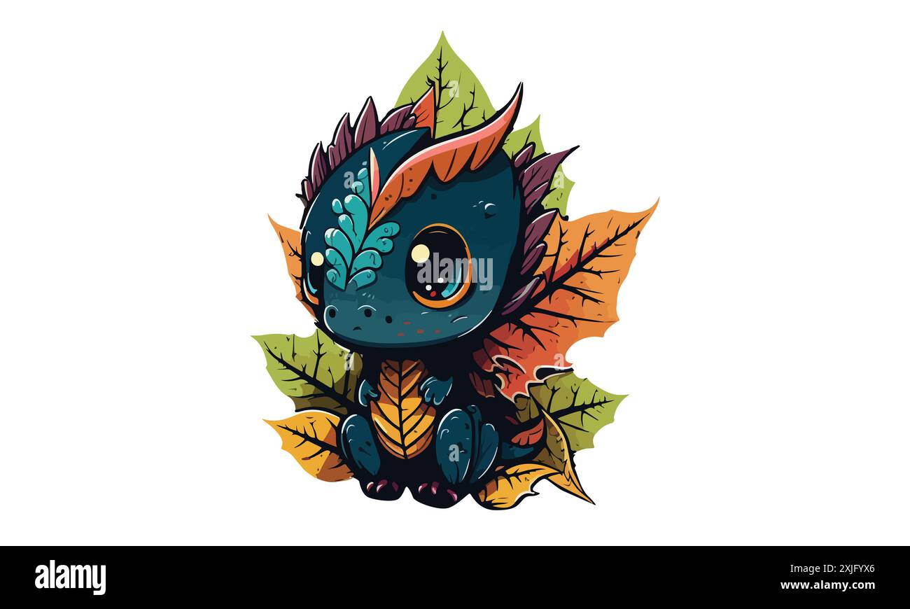 Baby Dragon Vector Illustration Stock Vector Image & Art - Alamy