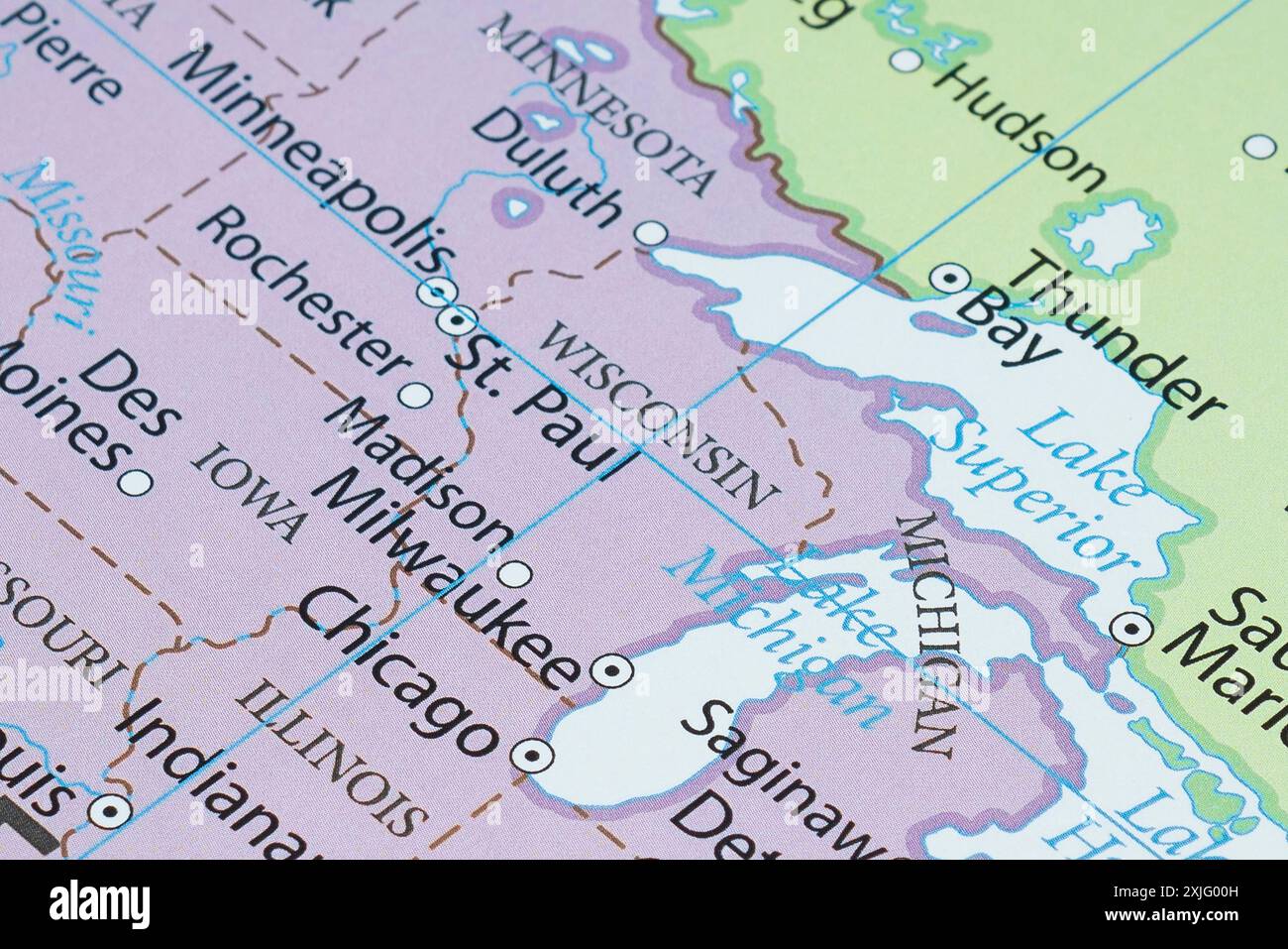 Macro photography of Wisconsin state of United States of america ...