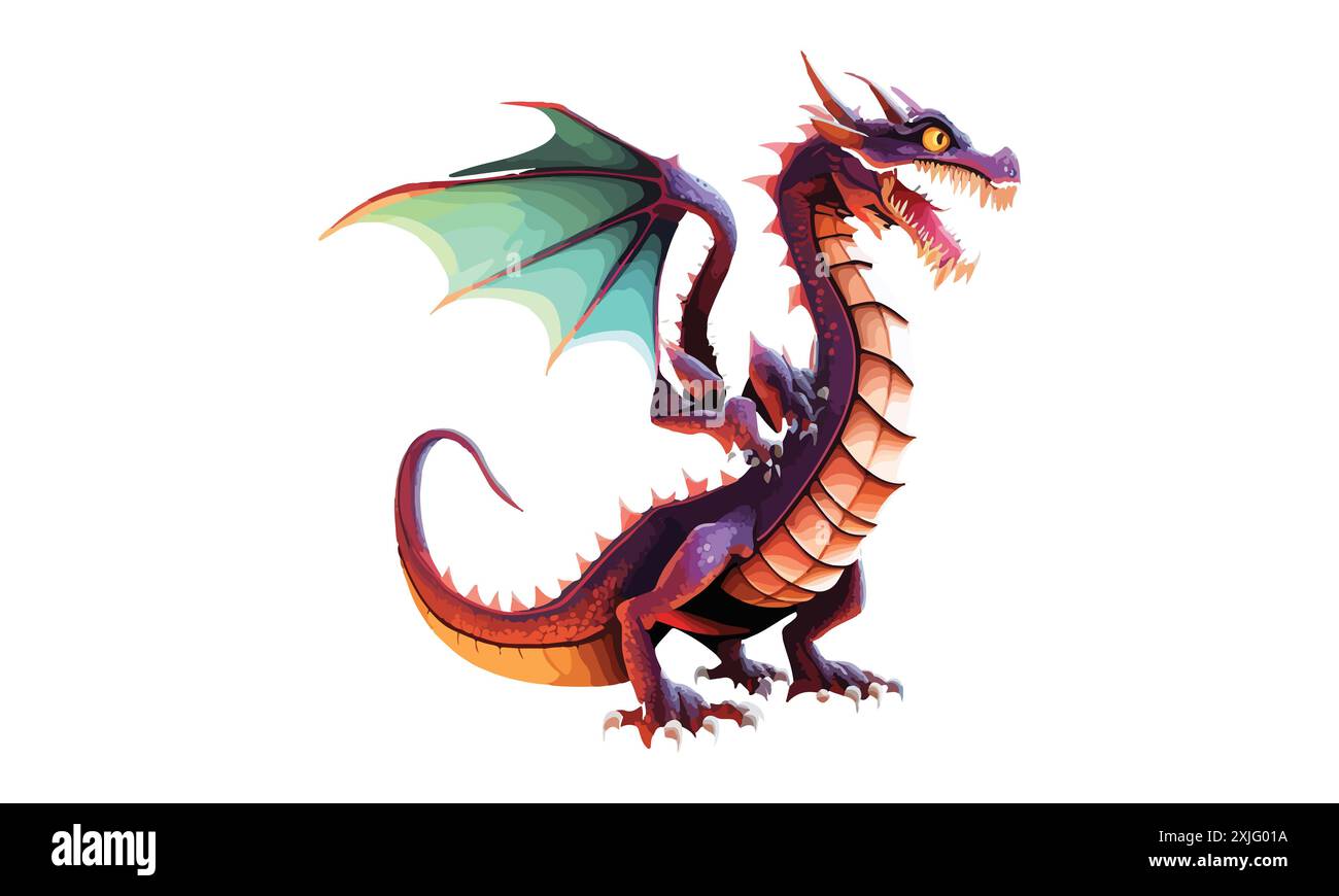 Dragon Full Body Cartoon Vector Illustration Stock Vector Image & Art ...