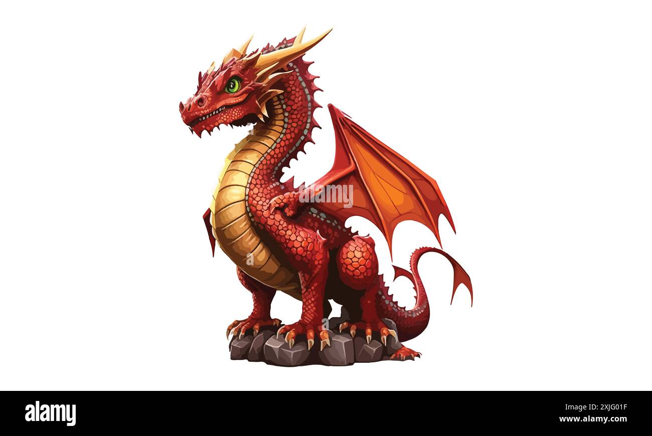 Dragon Full Body Cartoon Vector Illustration Stock Vector Image & Art ...