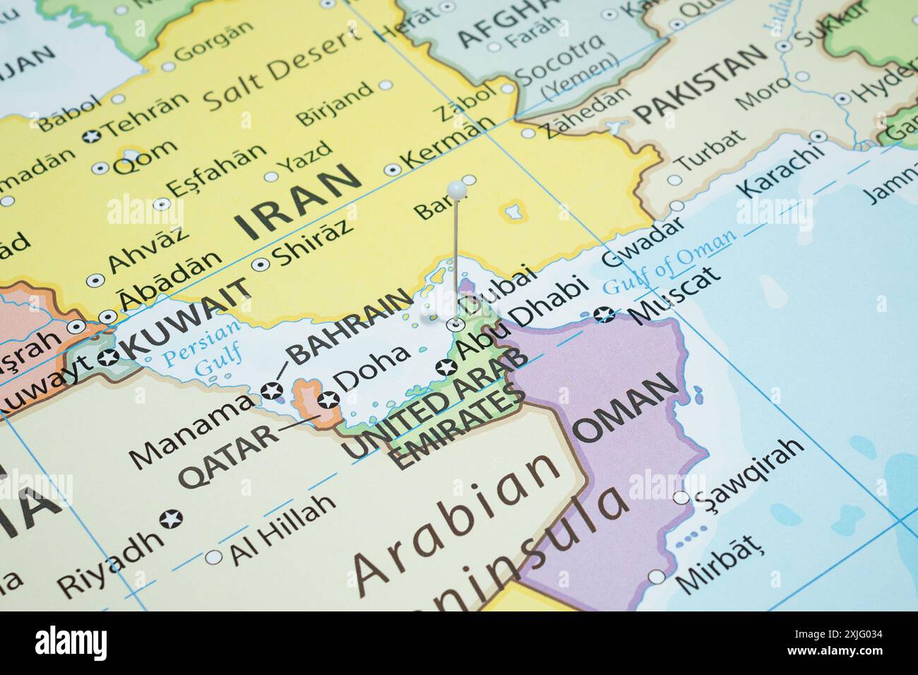 United arab emirates political map hi-res stock photography and images ...