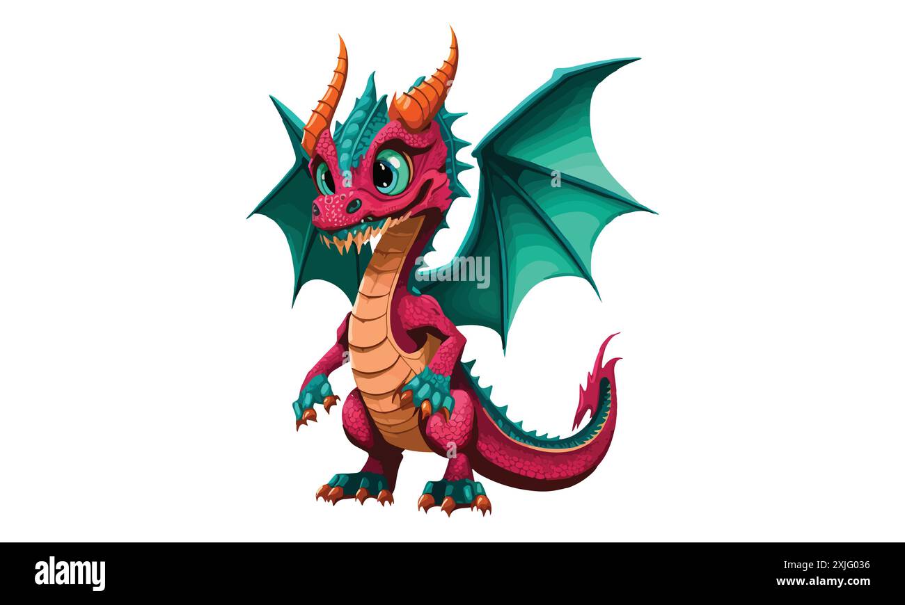 Dragon Full Body Cartoon Vector Illustration Stock Vector Image & Art ...