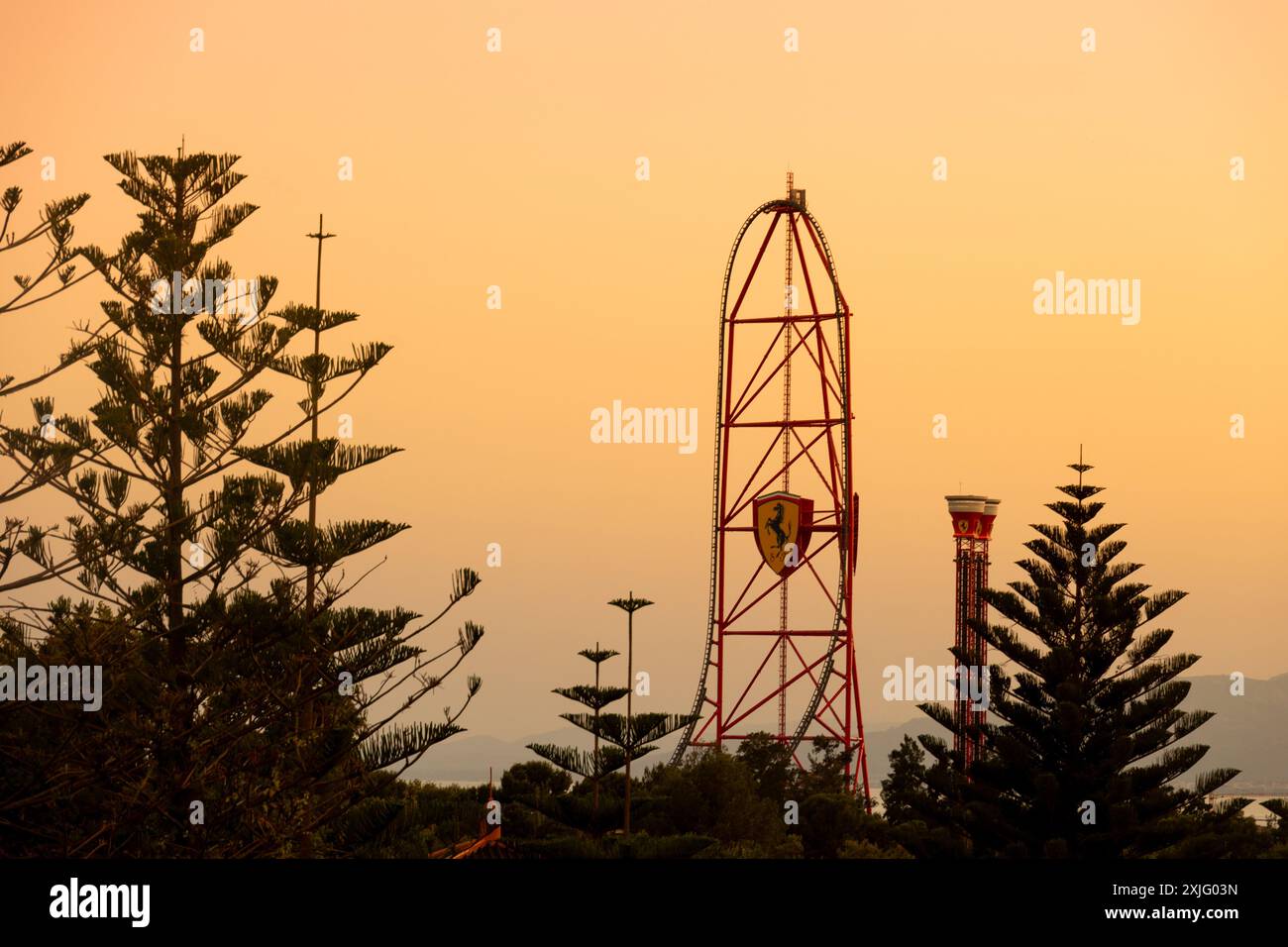 Portaventura, Spain. Amusement park, Portaventura Theme Park on the ...