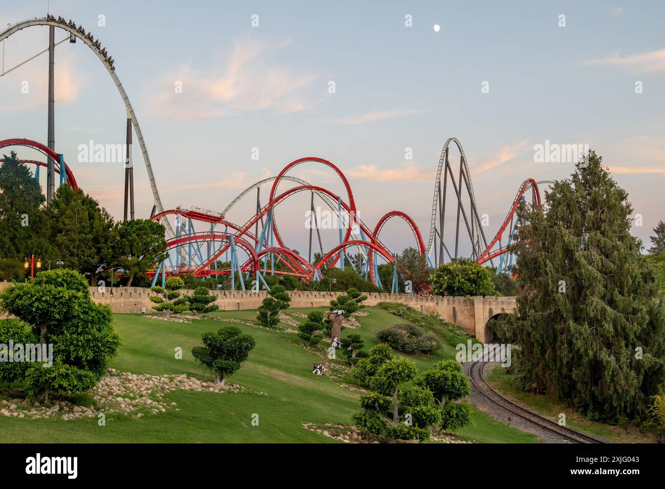 Portaventura, Spain. Amusement park, Portaventura Theme Park on the ...
