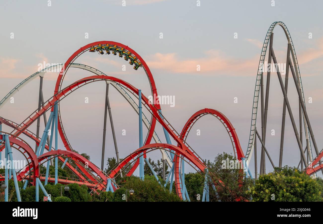 Portaventura, Spain. Amusement park, Portaventura Theme Park on the ...