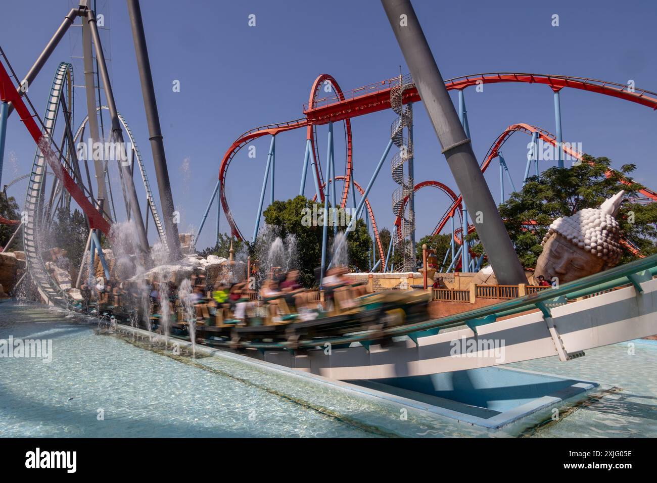 Portaventura, Spain. Amusement park, Portaventura Theme Park on the ...