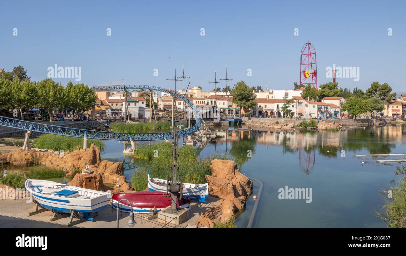 Portaventura, Spain. Amusement park, Portaventura Theme Park on the ...