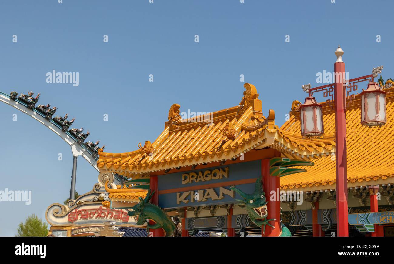 Portaventura, Spain. Amusement park, Portaventura Theme Park on the ...