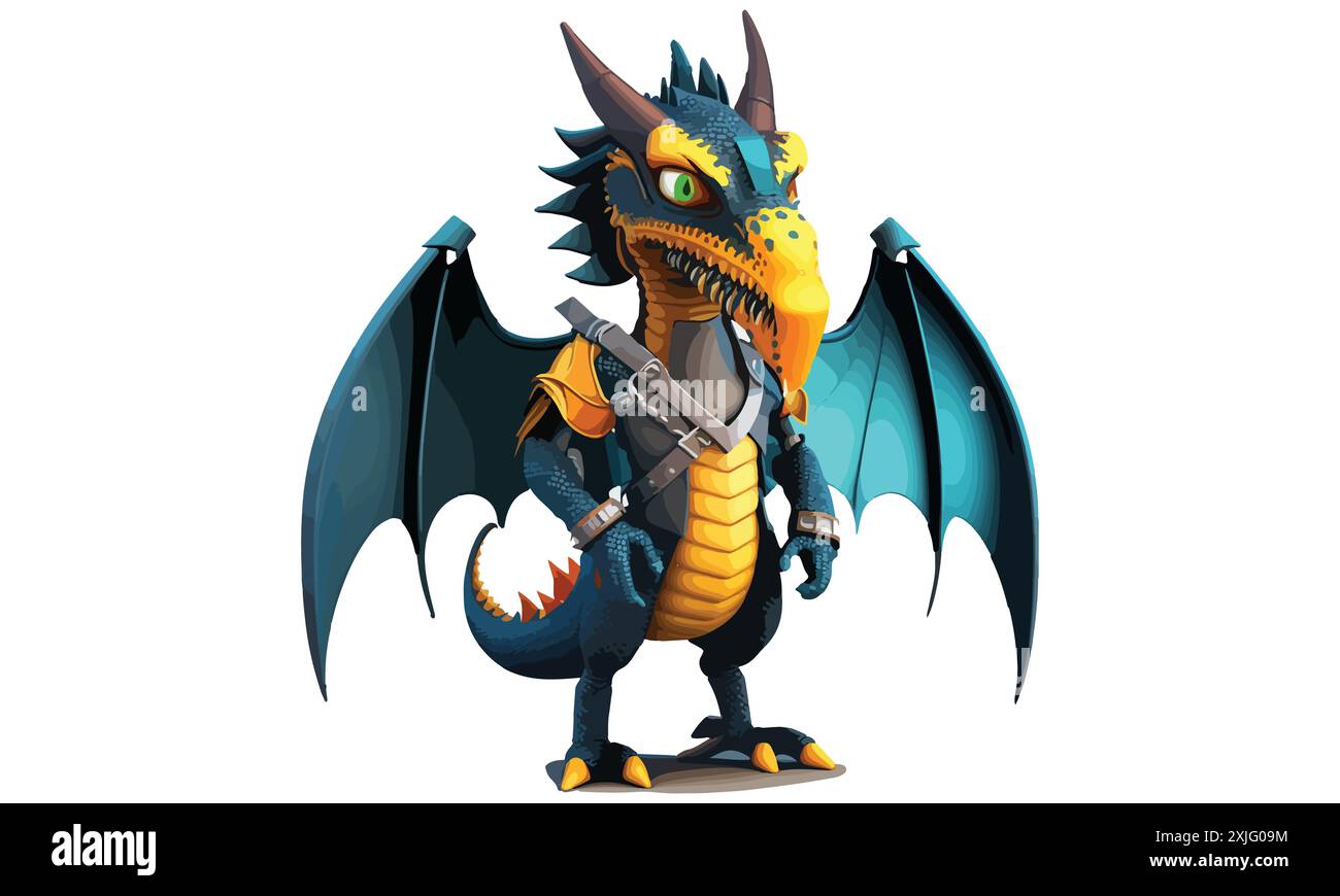 Dragon Full Body Cartoon Vector Illustration Stock Vector Image & Art ...
