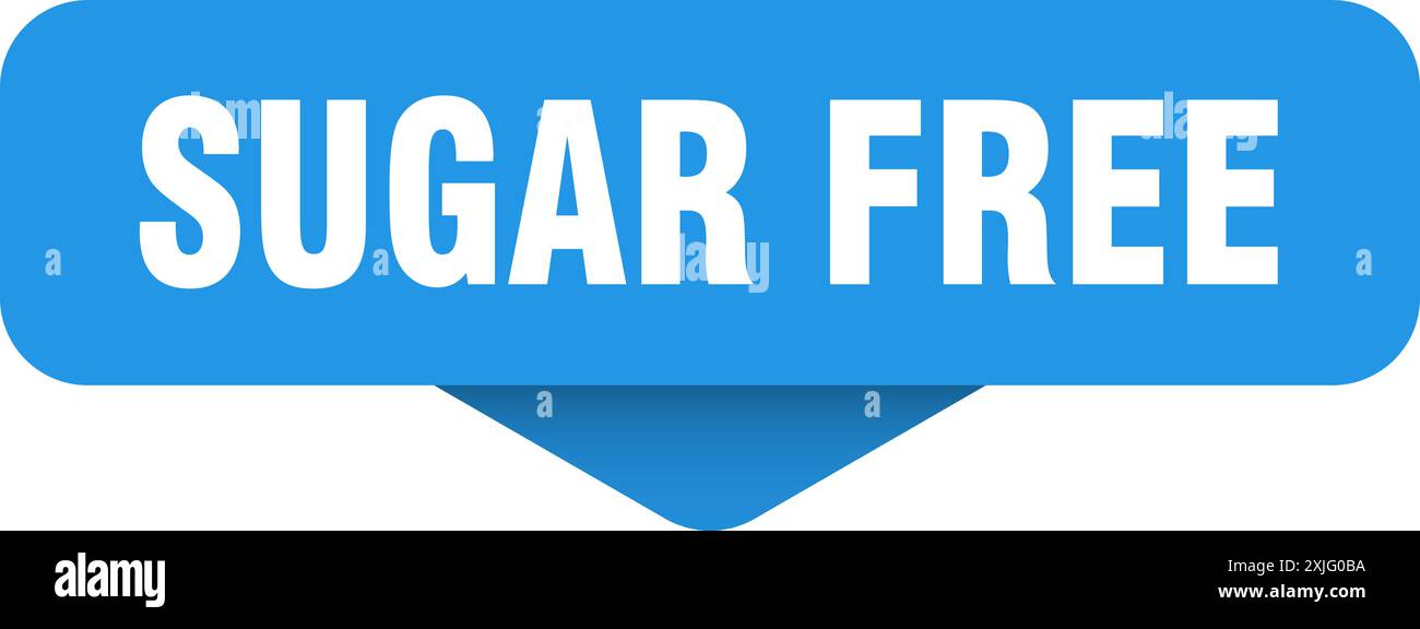 sugar free sticker. sugar free sign on transparent background ...