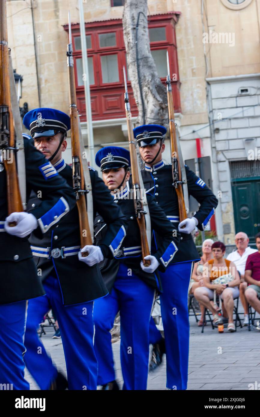 VICTORIA, GOZO - JULY 9th 2024 Malta Police show with silent precision ...