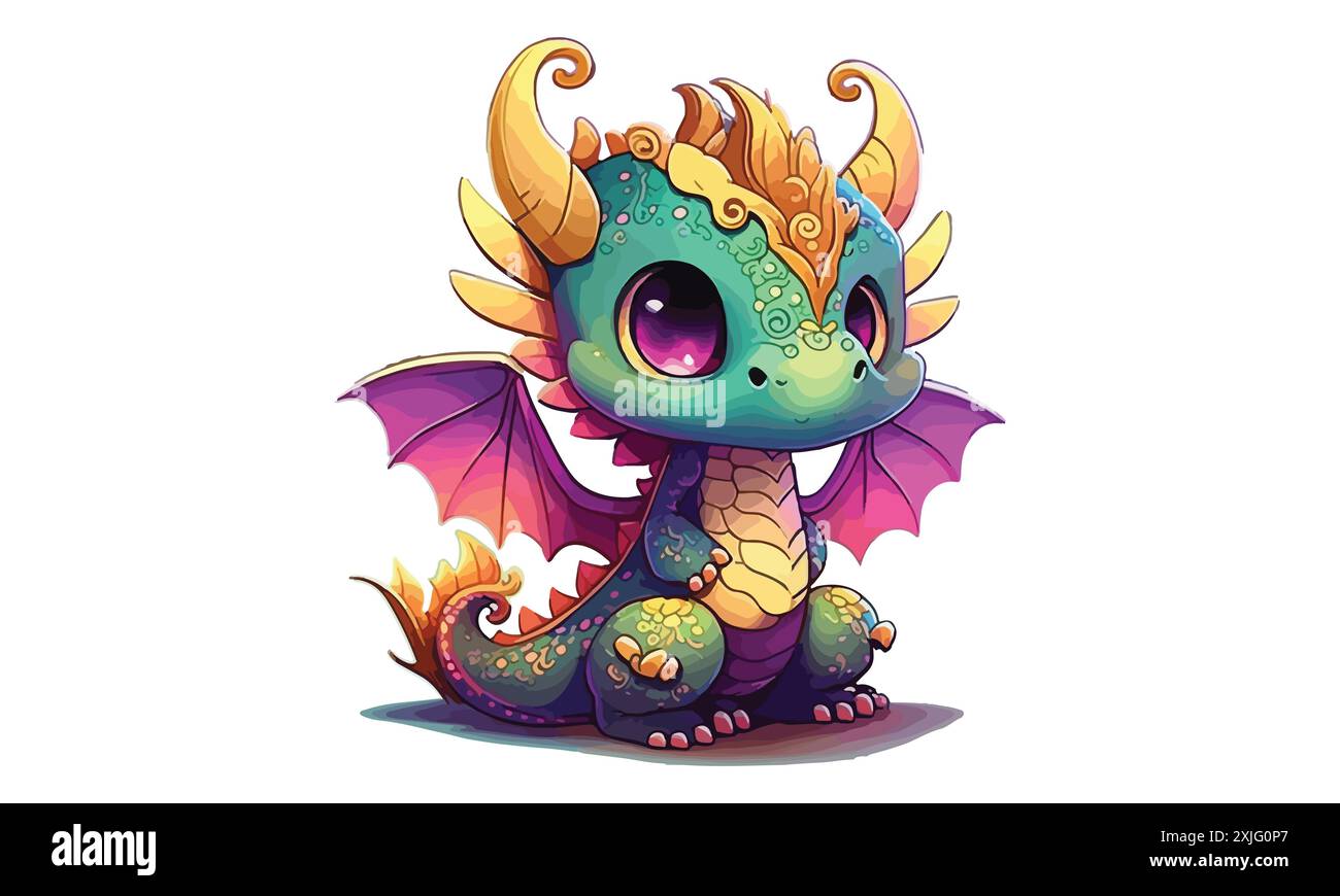 Dragon Full Body Cartoon Vector Illustration Stock Vector Image & Art ...