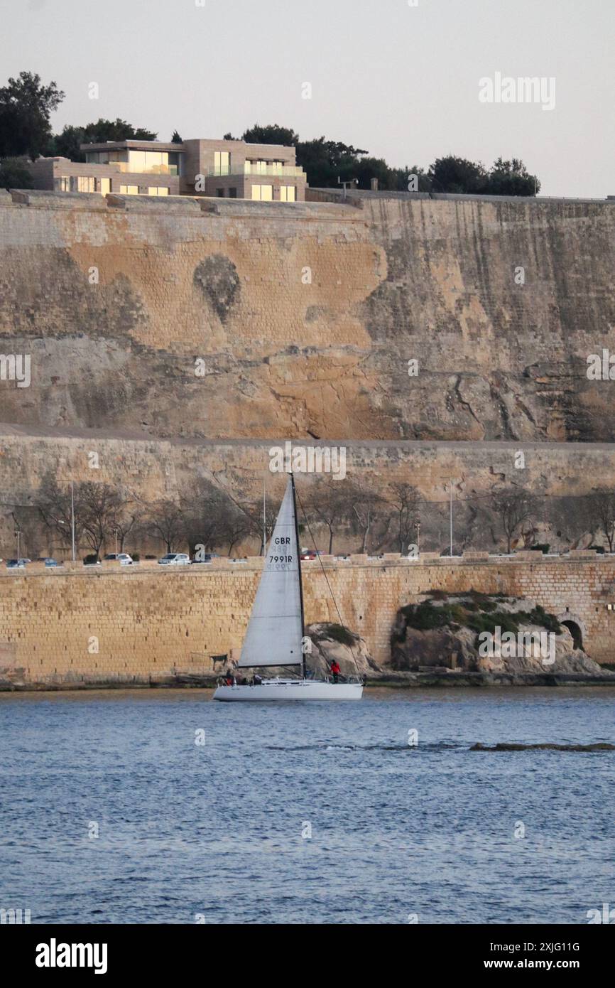 Sail boat in Malta Stock Photo - Alamy