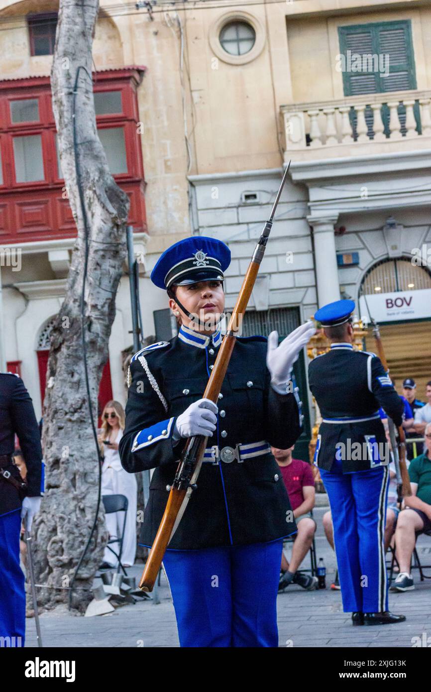 VICTORIA, GOZO - JULY 9th 2024 Malta Police show with silent precision drill team Stock Photo ...