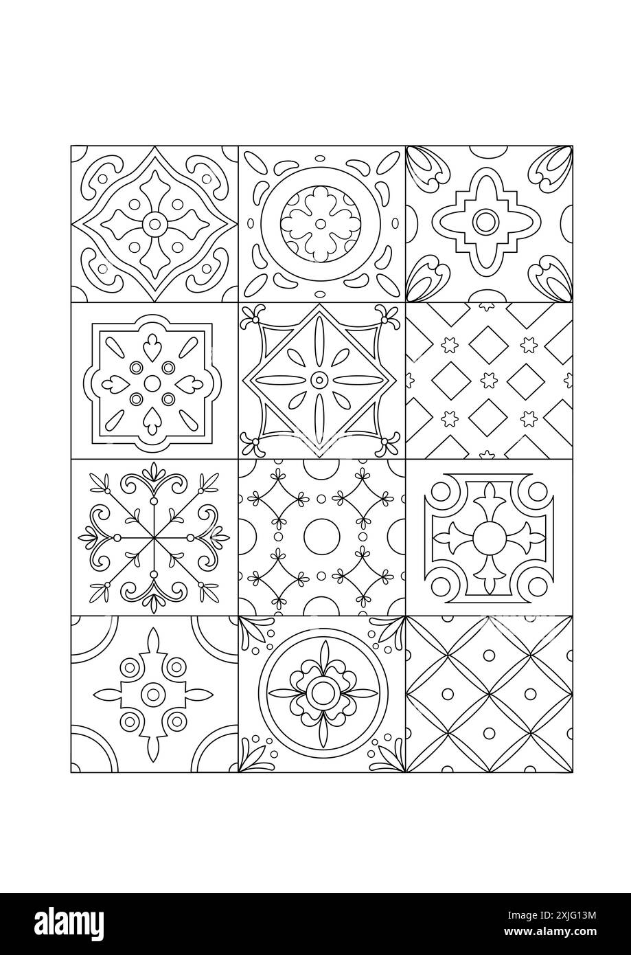 Coloring Page For Stress Relief For Adults And Children Features ...