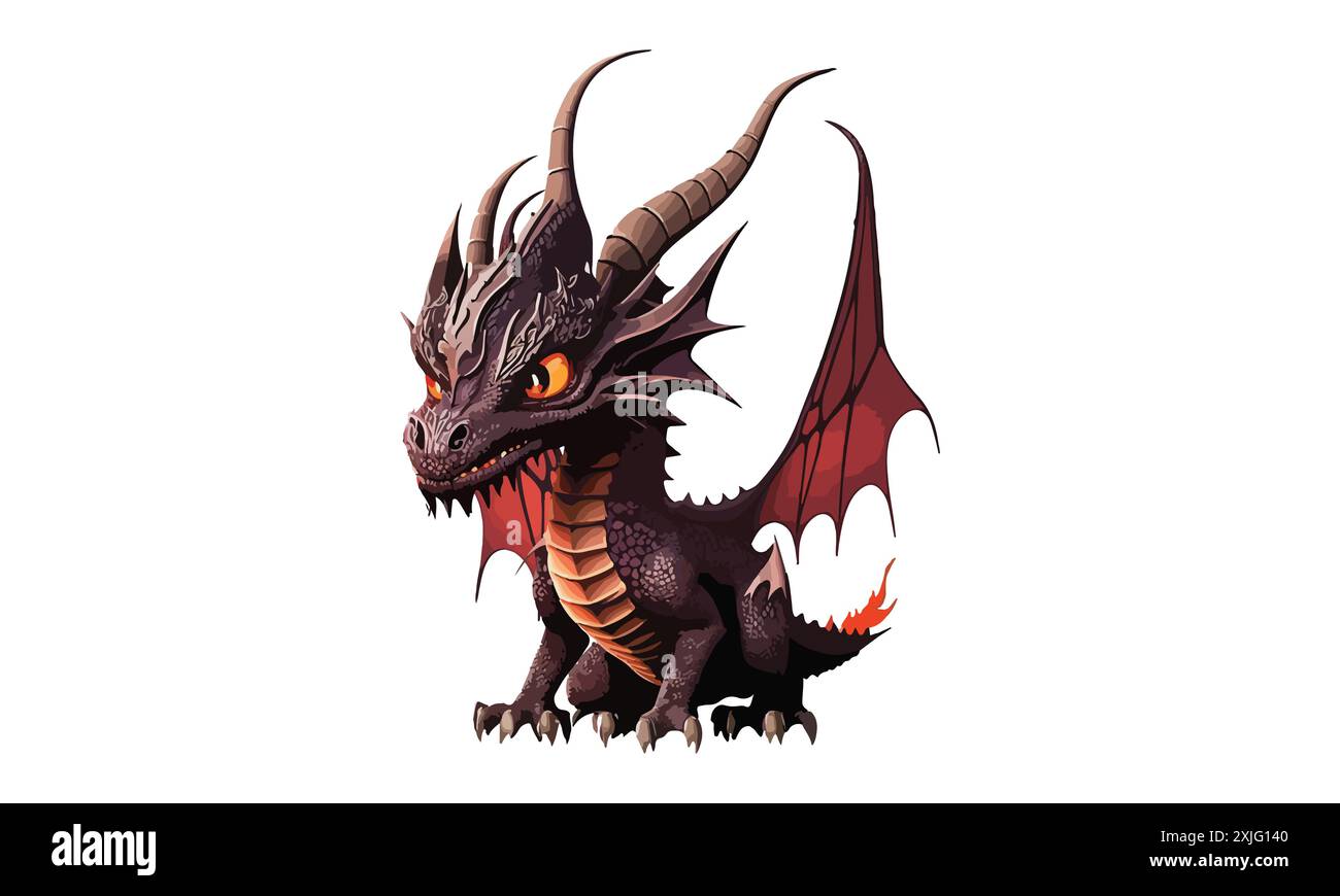 Dragon Full Body Cartoon Vector Illustration Stock Vector Image & Art ...