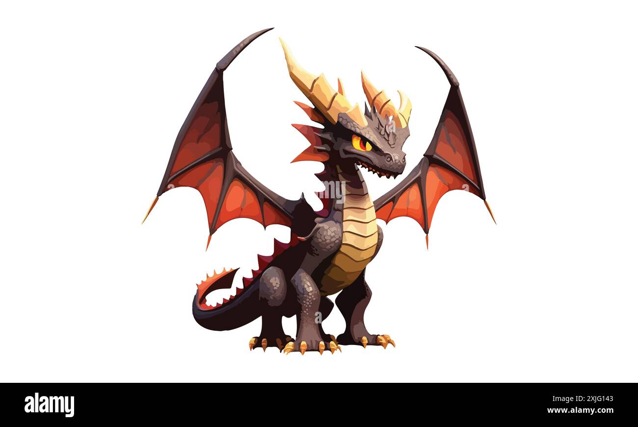 Dragon Full Body Cartoon Vector Illustration Stock Vector Image & Art ...