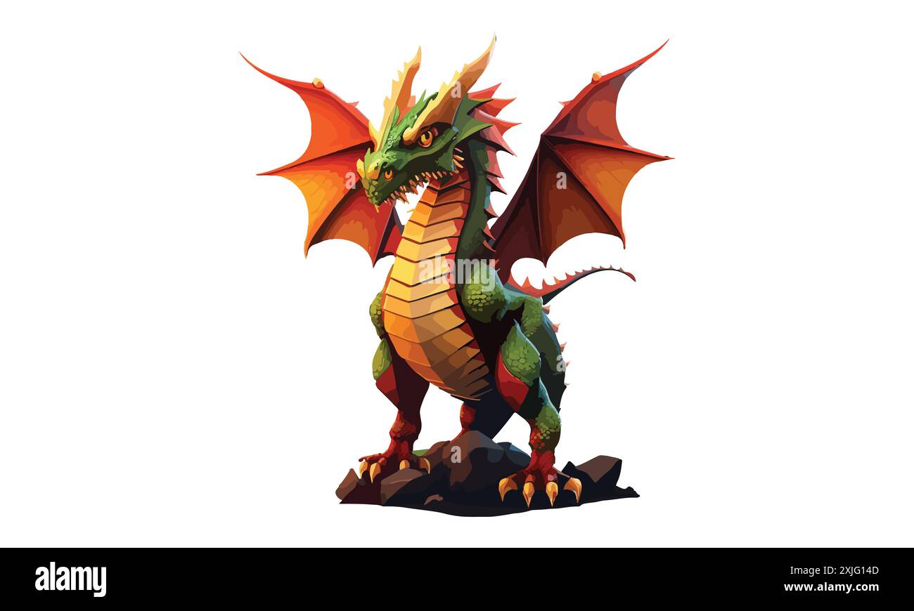 Dragon Full Body Cartoon Vector Illustration Stock Vector Image & Art ...