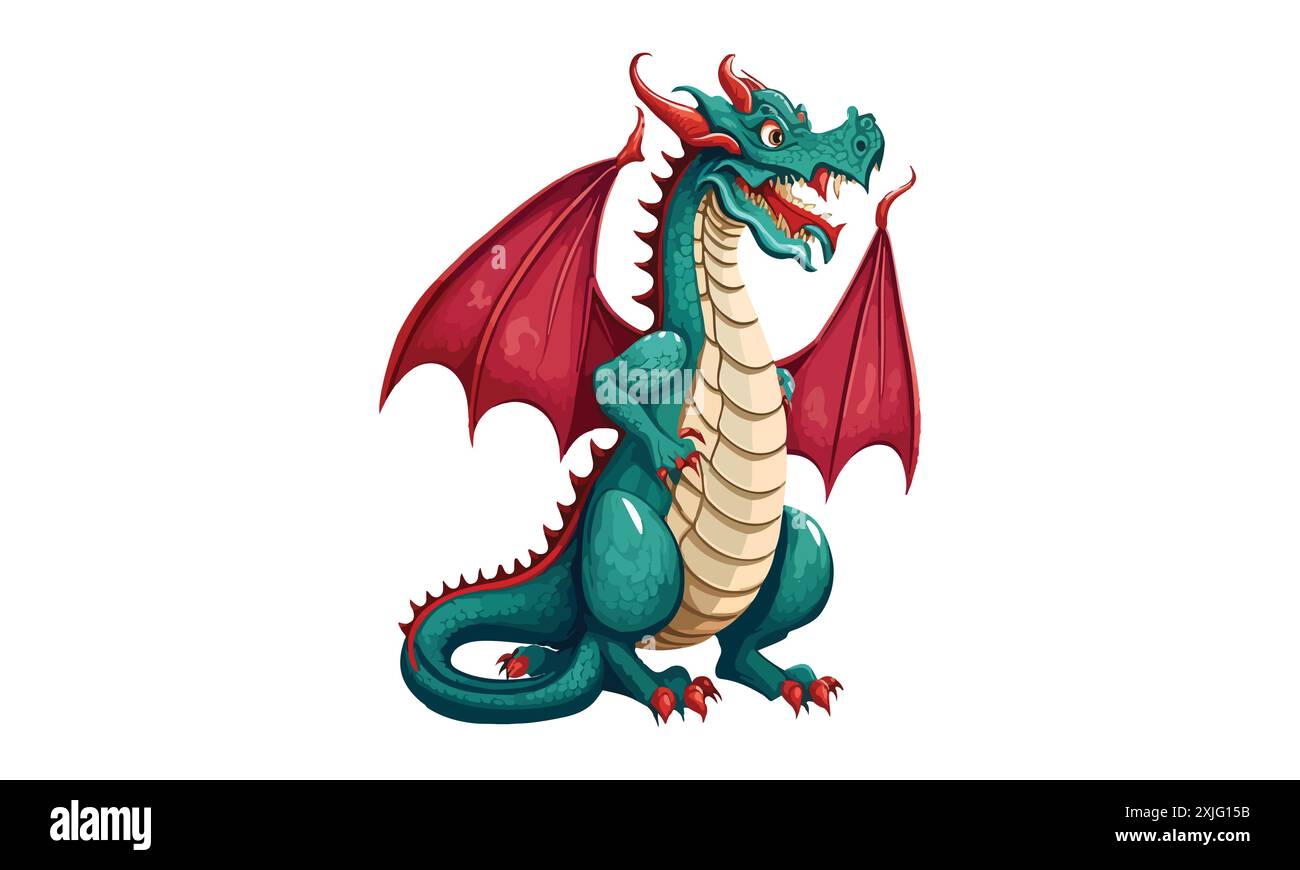 Dragon Full Body Cartoon Vector Illustration Stock Vector Image & Art ...