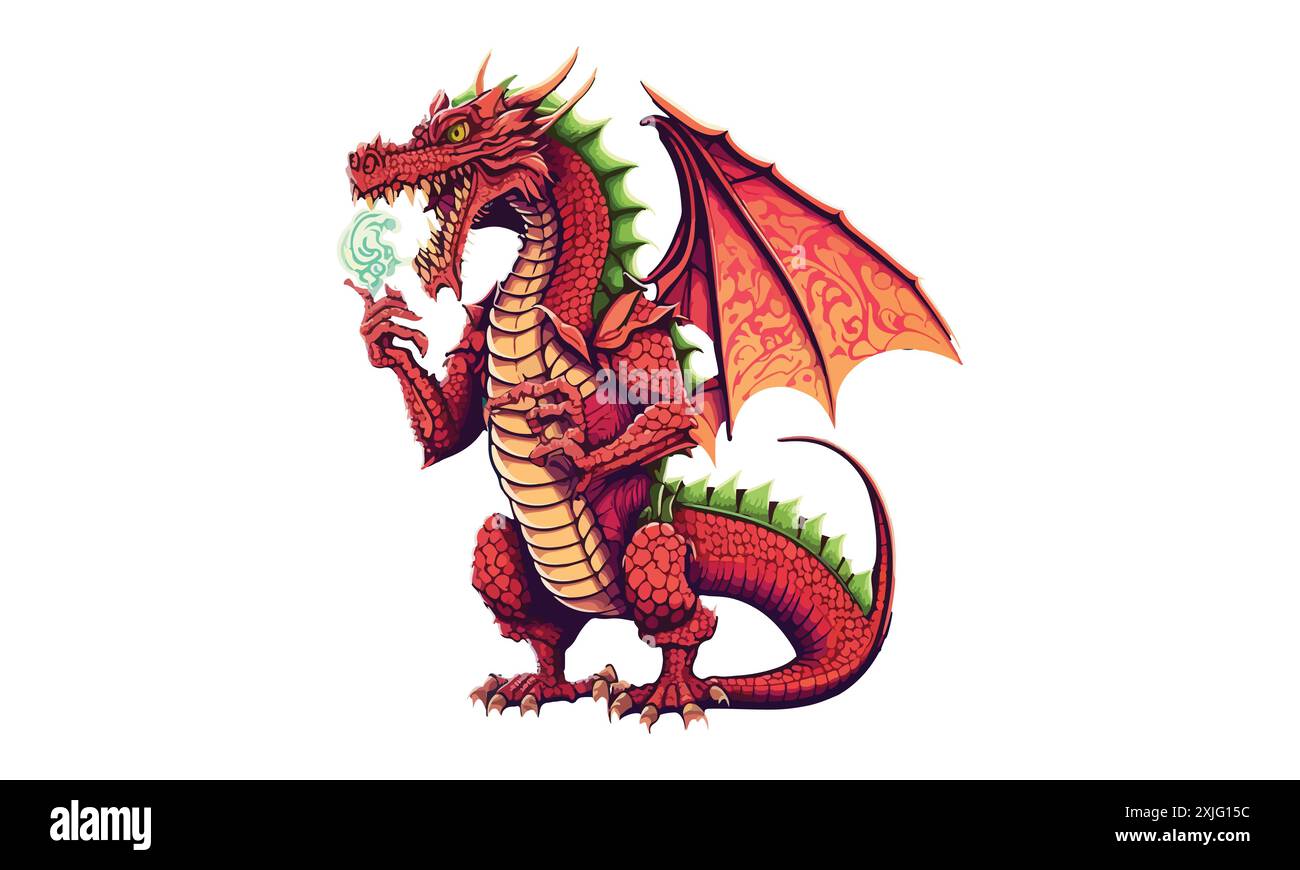 Dragon Full Body Cartoon Vector Illustration Stock Vector Image & Art ...