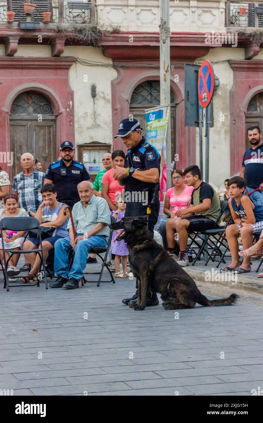 VICTORIA, GOZO - JULY 9th 2024 Malta Police show with police dogs and ...