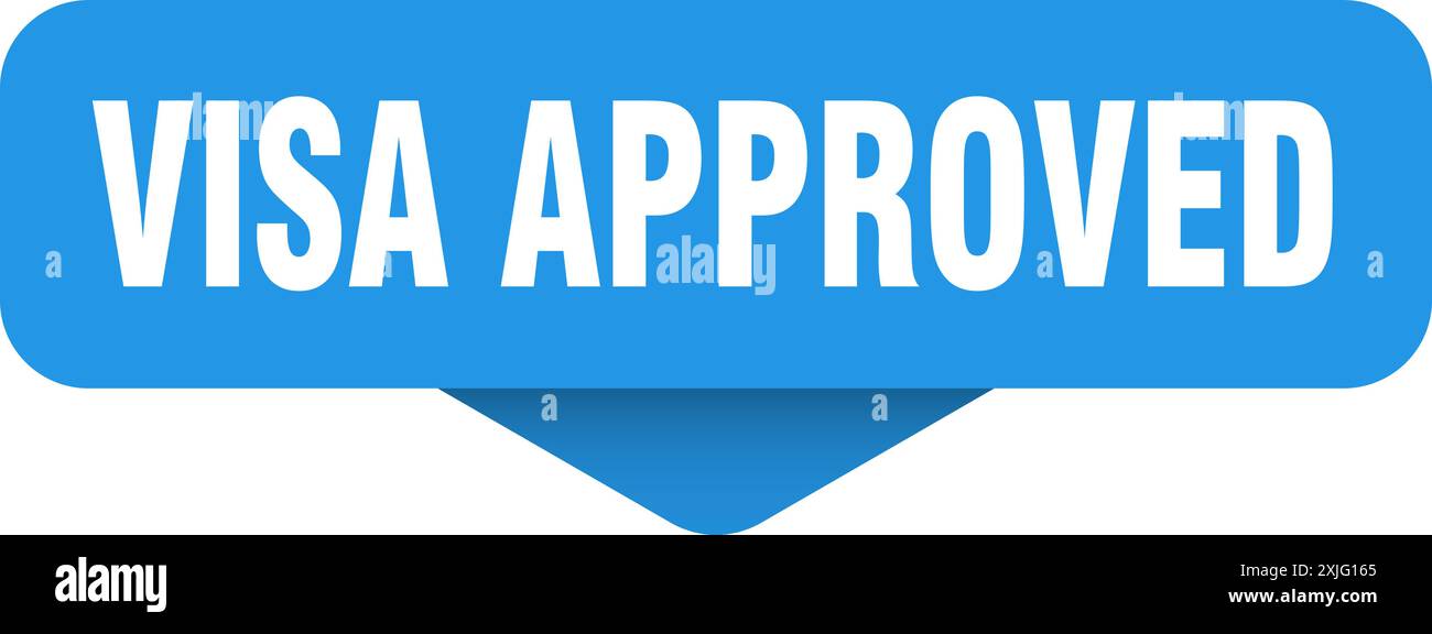 visa approved sticker. visa approved sign on transparent background ...