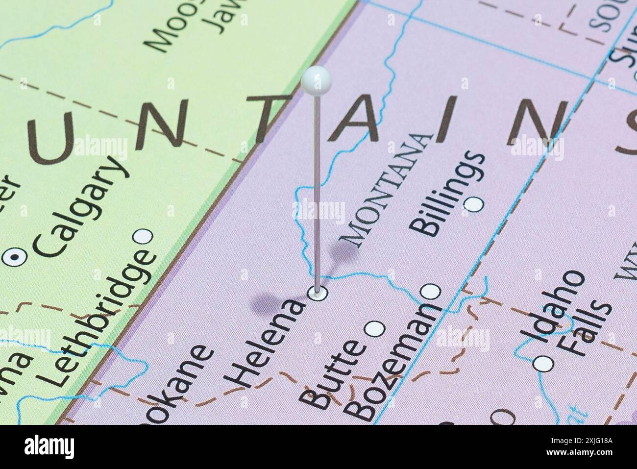 Helena montana map hi-res stock photography and images - Alamy