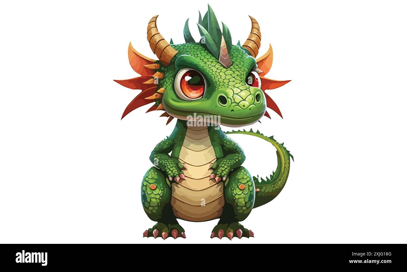 Dragon Full Body Cartoon Vector Illustration Stock Vector Image & Art ...