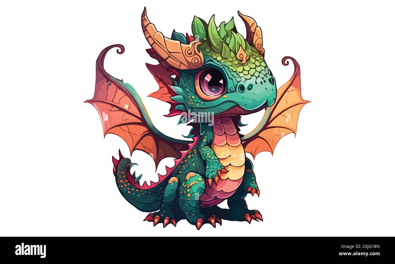 Dragon Full Body Cartoon Vector Illustration Stock Vector Image & Art ...