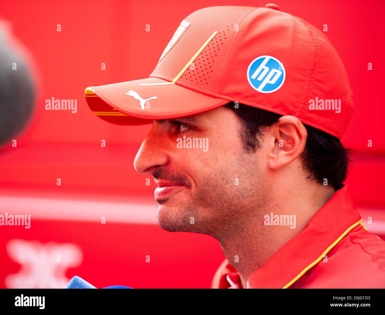 Carlos Sainz (Scuderia Ferrari HP, Spanien, #55) beim Interview, HUN ...