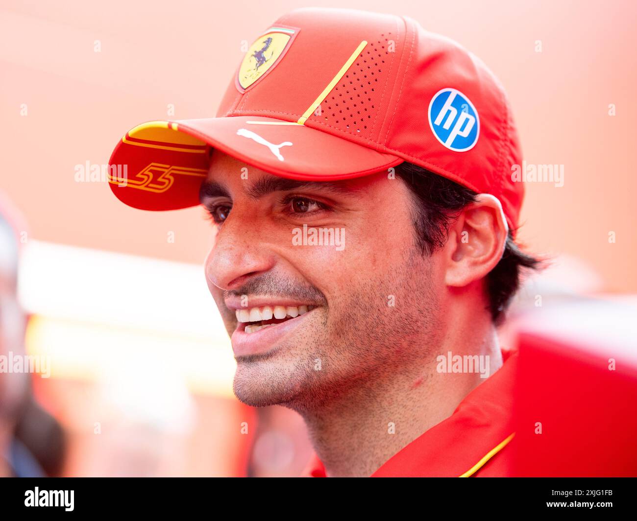 Carlos Sainz (Scuderia Ferrari HP, Spanien, #55) beim Interview, HUN ...