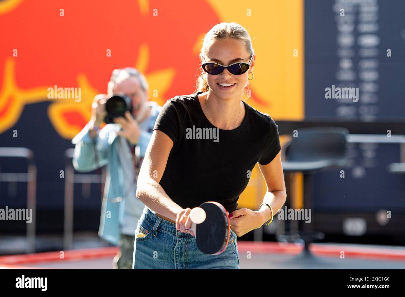 Laila Hasanovic (Daenemark, Model, Influencerin) beim Tischtennis, HUN ...