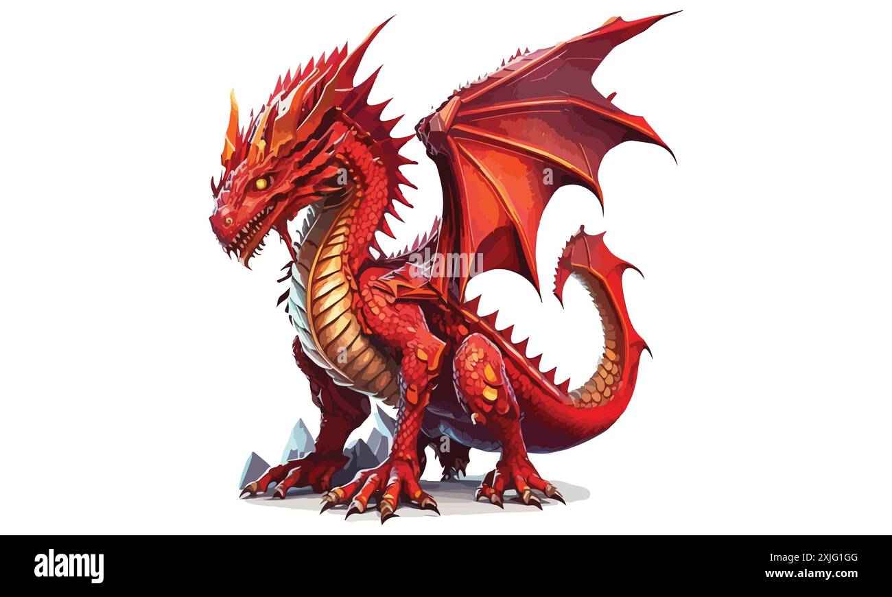 Dragon Full Body Cartoon Vector Illustration Stock Vector Image & Art ...