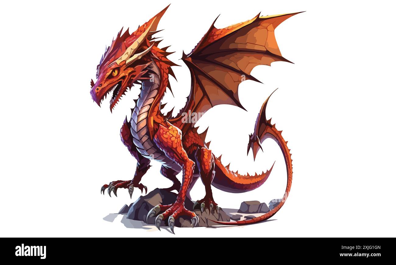 Dragon Full Body Cartoon Vector Illustration Stock Vector Image & Art ...