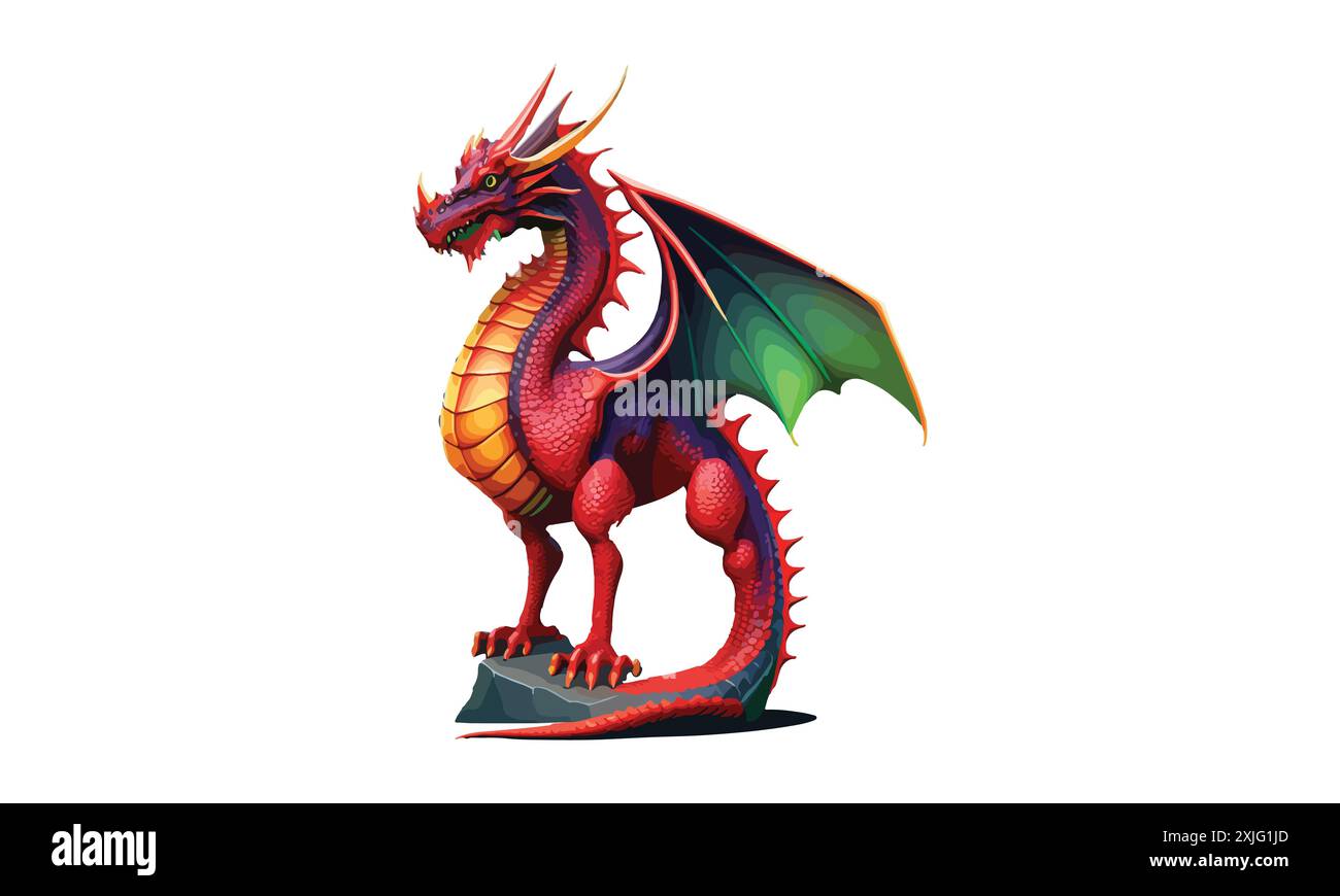 Dragon Full Body Cartoon Vector Illustration Stock Vector Image & Art ...