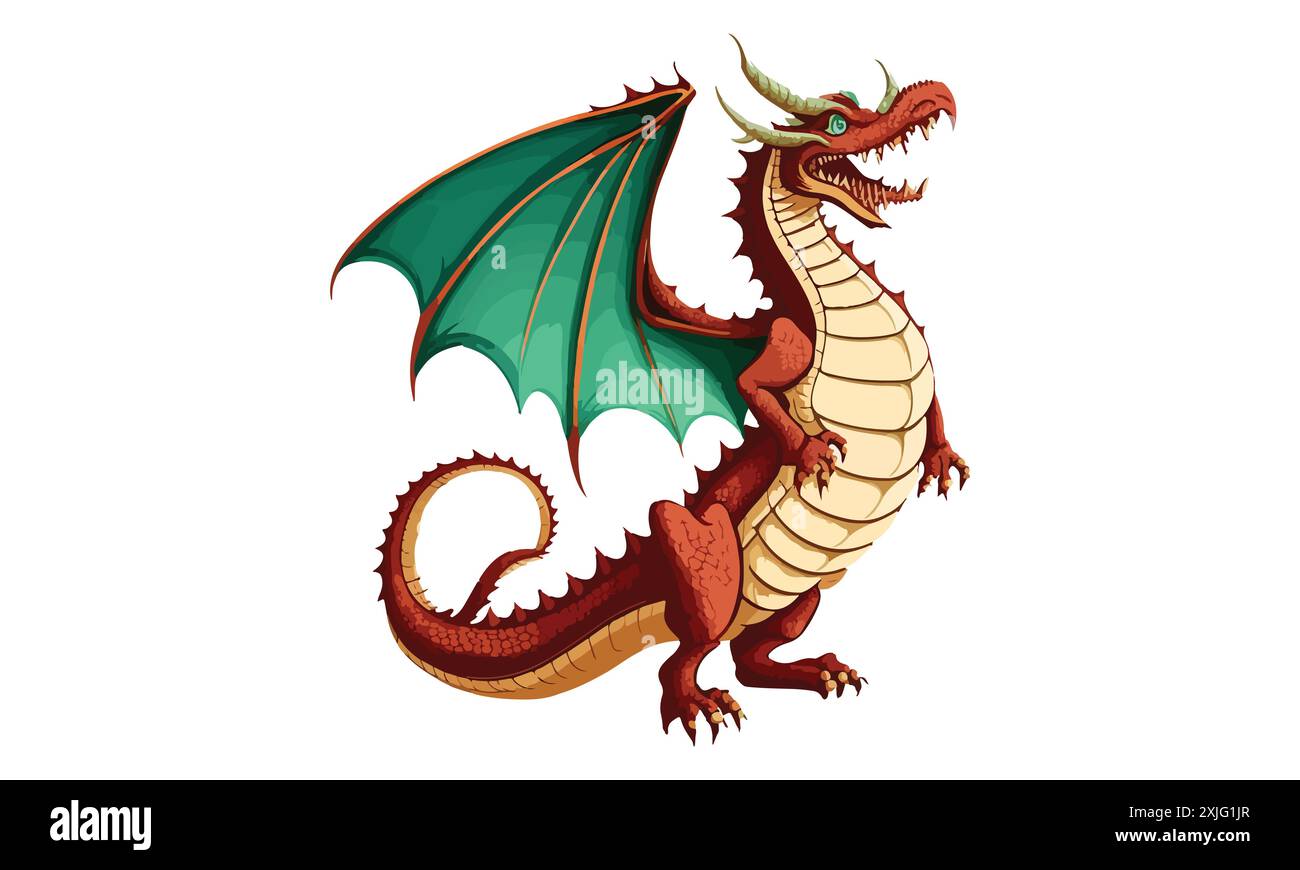 Dragon Full Body Cartoon Vector Illustration Stock Vector Image & Art ...