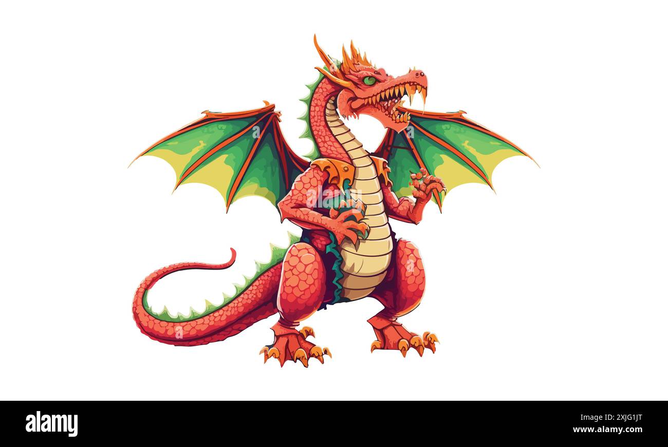 Dragon Full Body Cartoon Vector Illustration Stock Vector Image & Art ...