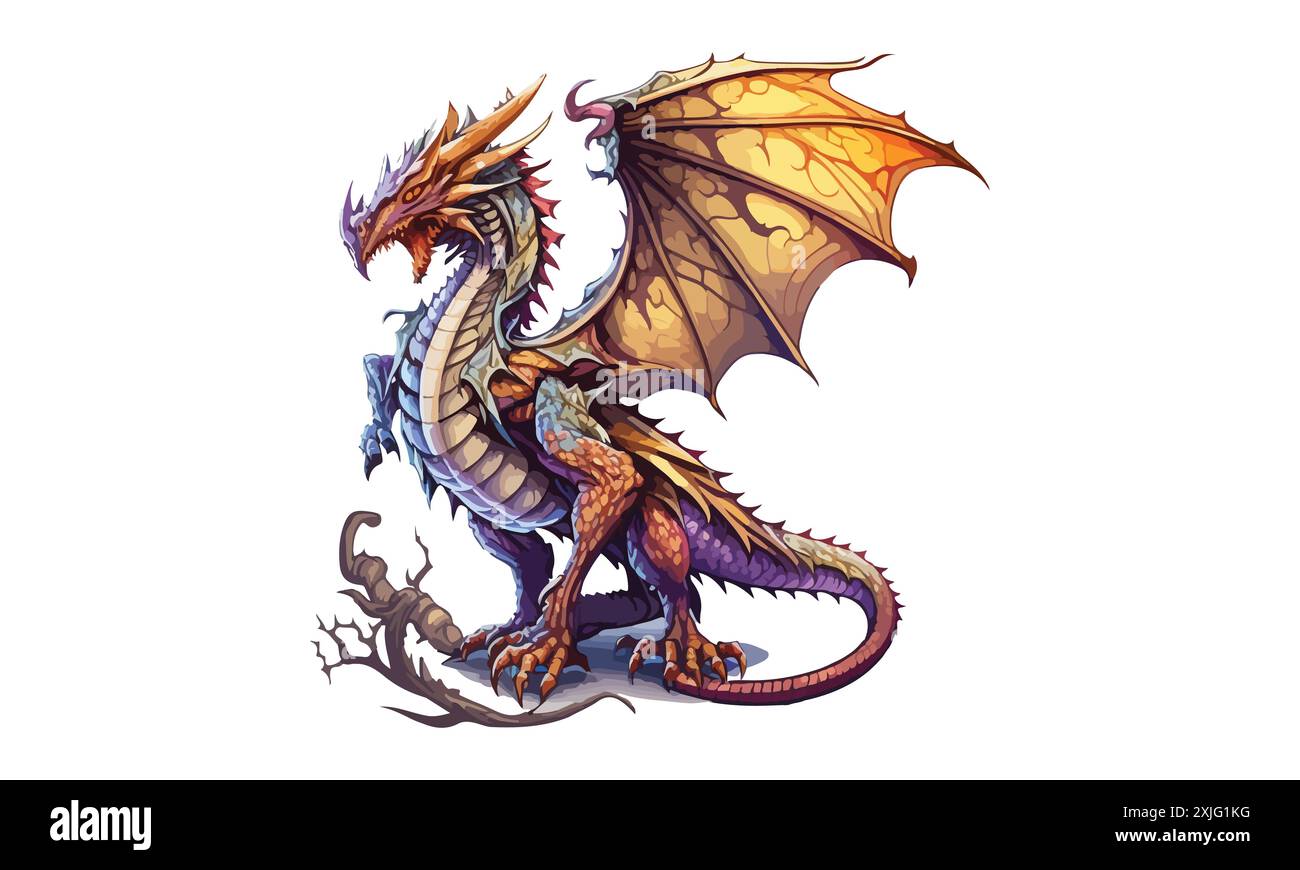 Dragon Full Body Cartoon Vector Illustration Stock Vector Image & Art ...