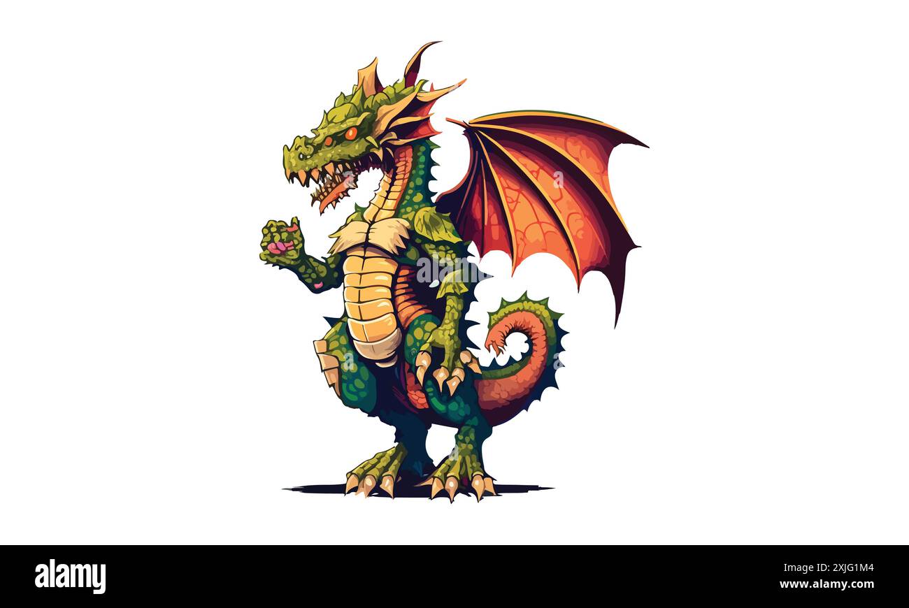 Dragon Full Body Cartoon Vector Illustration Stock Vector Image & Art ...