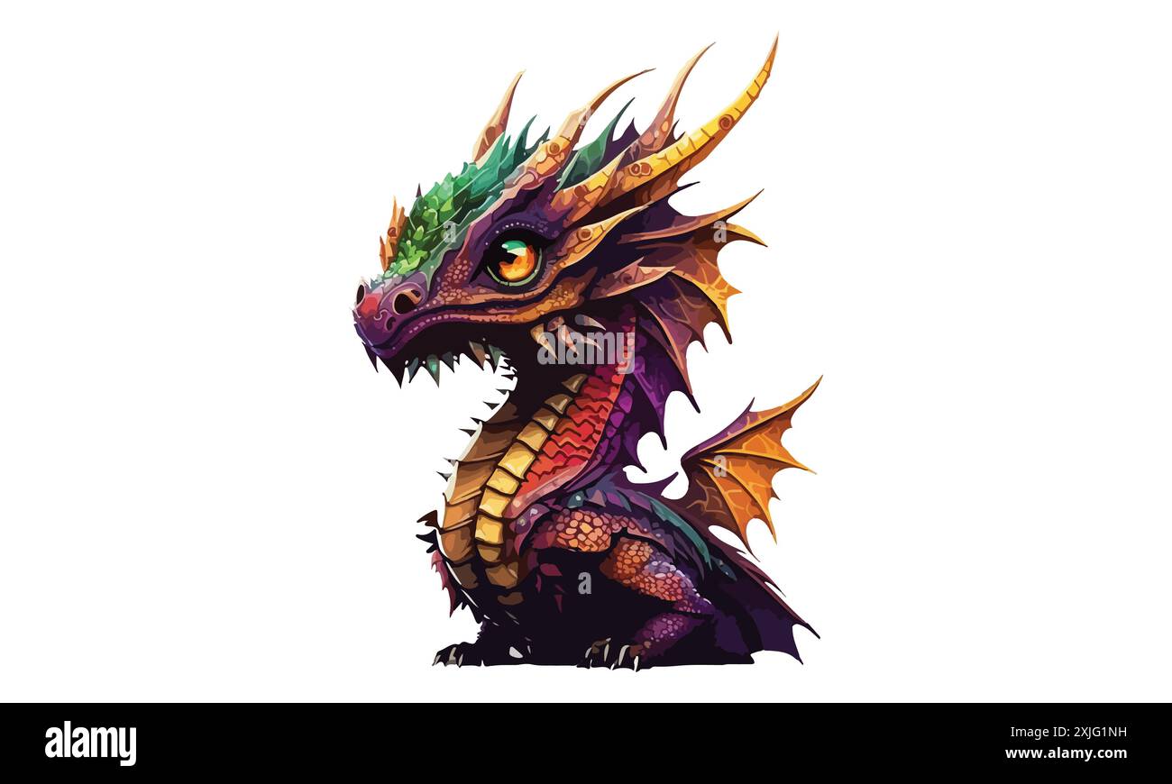 Dragon Full Body Cartoon Vector Illustration Stock Vector Image & Art ...