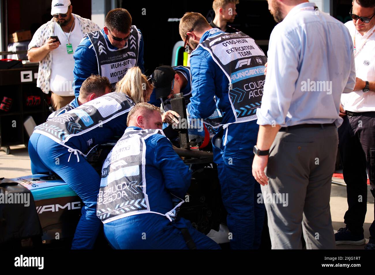 Budapest, Hongrie. 18th July, 2024. Extrication, marshall, commissaire ...