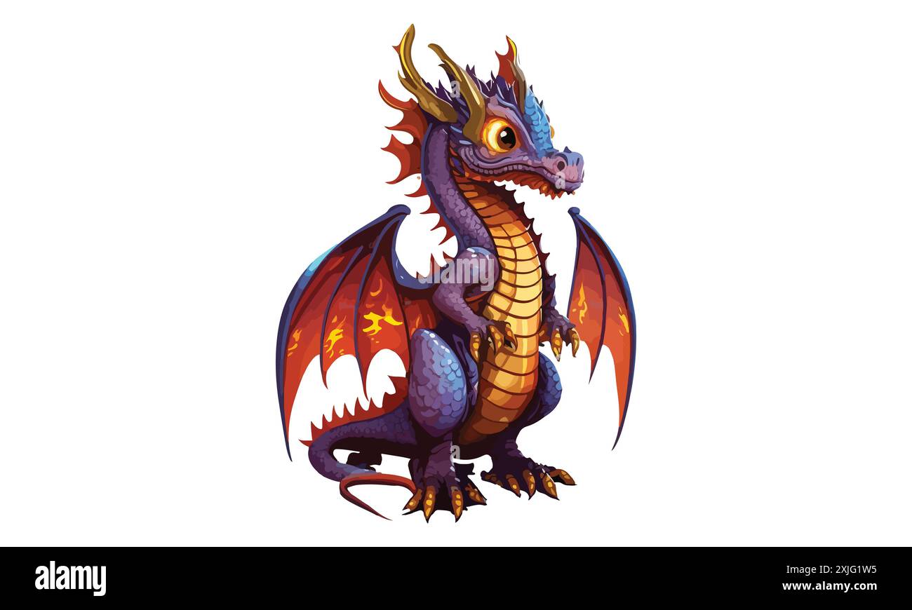 Dragon Full Body Cartoon Vector Illustration Stock Vector Image & Art ...