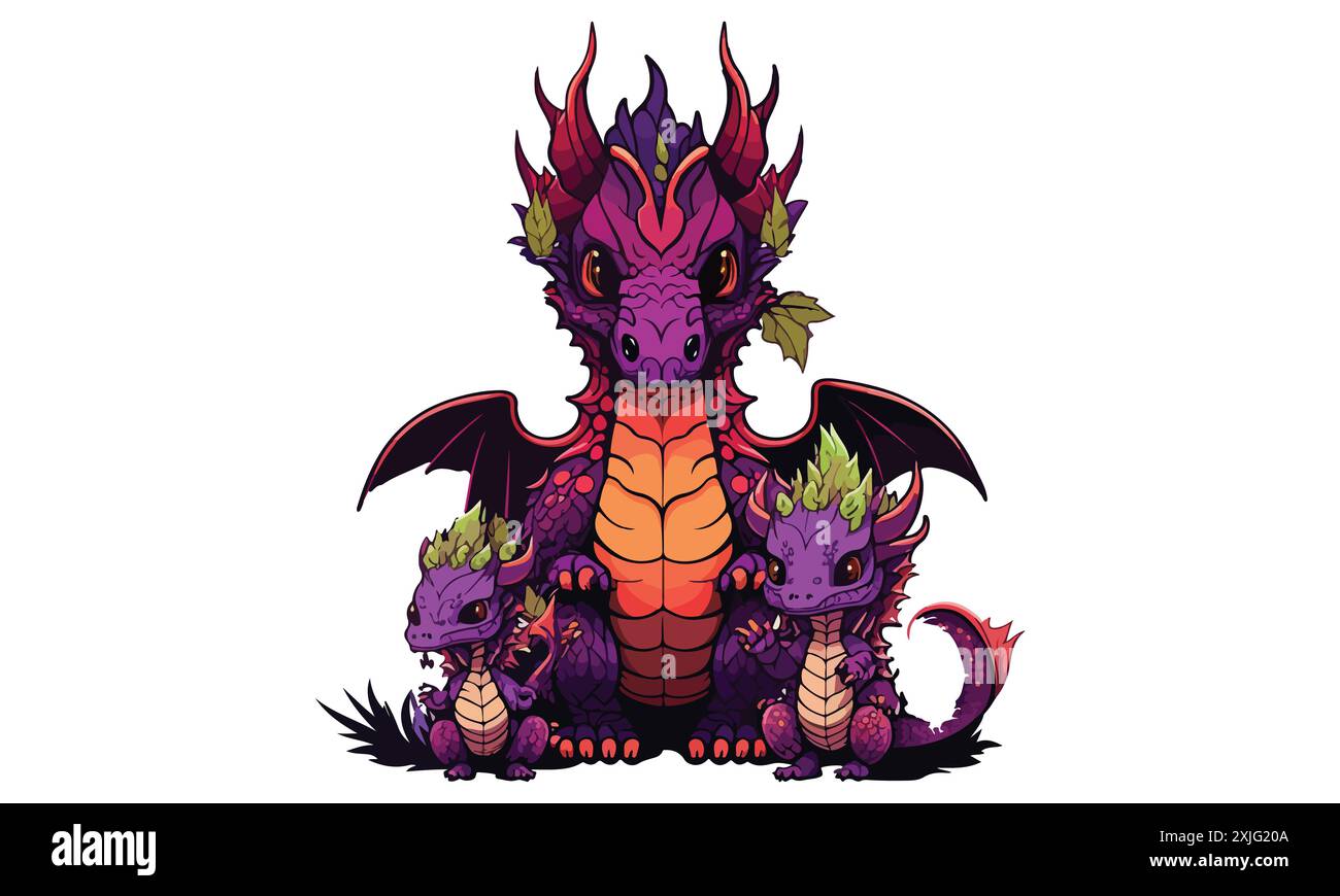 Dragon Full Body Cartoon Vector Illustration Stock Vector Image & Art ...