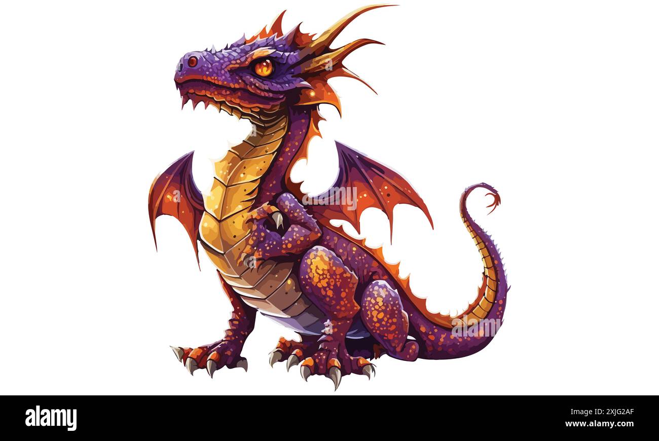 Dragon Full Body Cartoon Vector Illustration Stock Vector Image & Art ...
